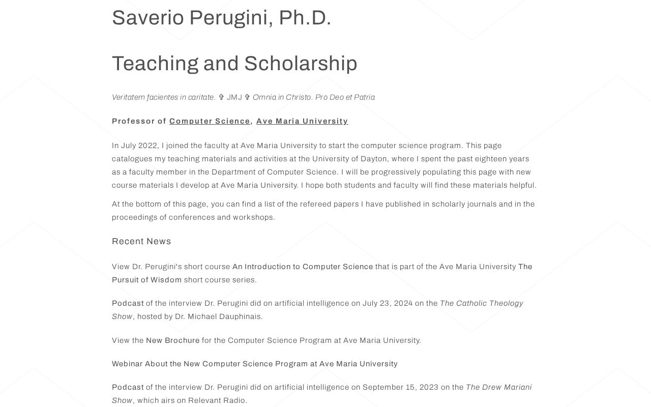 Saverio Perugini Teaching